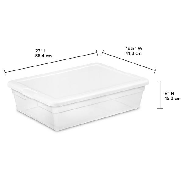Sterilite 1655 - 28 Qt. Storage Box White 16558010