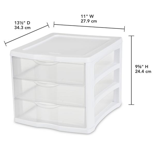 Sterilite 1791 3 Drawer Unit White